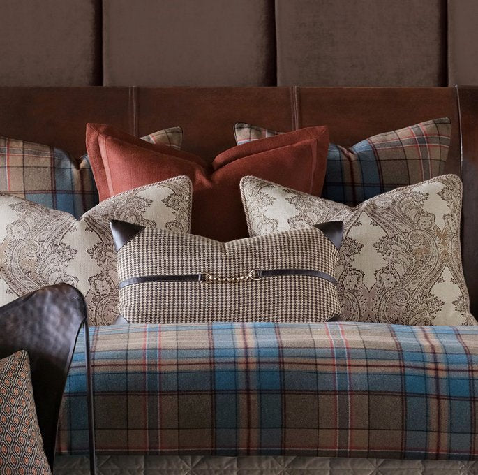 Blue Moon Plaid Luxury Bedding Collection - Equine Luxuries