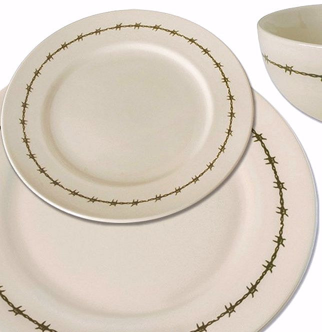 Barbed Wire Rustic Stoneware Set - Equine Luxuries
